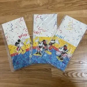 Disney | Party Supplies | Set Of 3 Vintage Disney Mickey Mouse Minnie ...